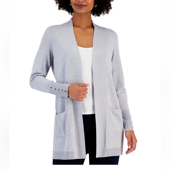 JM Collection | Sweaters | Jm Collection Womens Buttonsleeve Flyaway ...